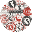 Peru Set Of Stamps Travel Passport Stamps Sticker