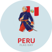 Peru's Flag Day Colonel Francisco Bolognesi Sticker