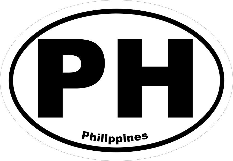 Philippines Ph Oval Sticker