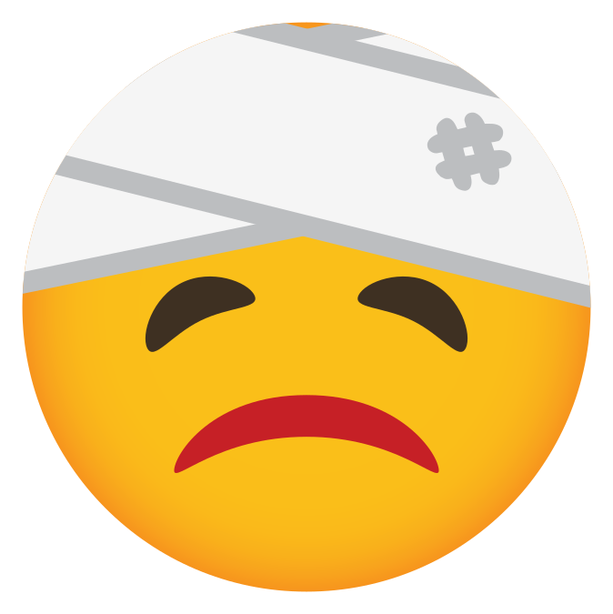 Phone Emoji Sticker Injured Shipped Fast & Free!