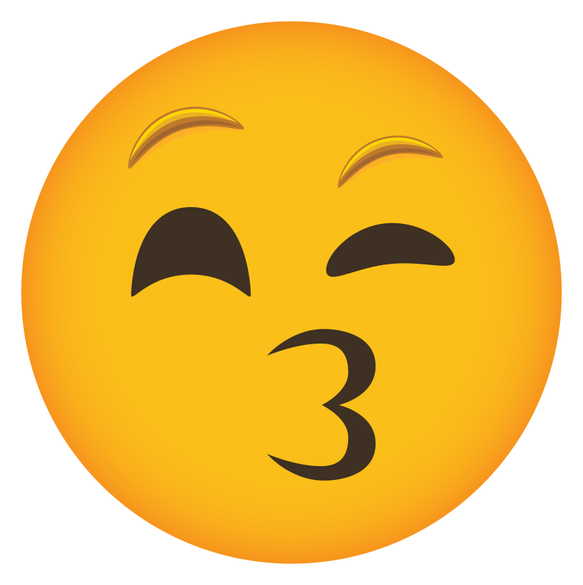 Phone Emoji Sticker Kissy Face Shipped Fast & Free!