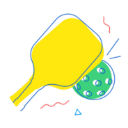 Pickleball Paddle And Pickle Ball Sticker