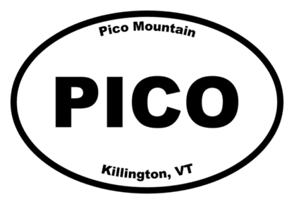 Pico Mountain Oval Sticker