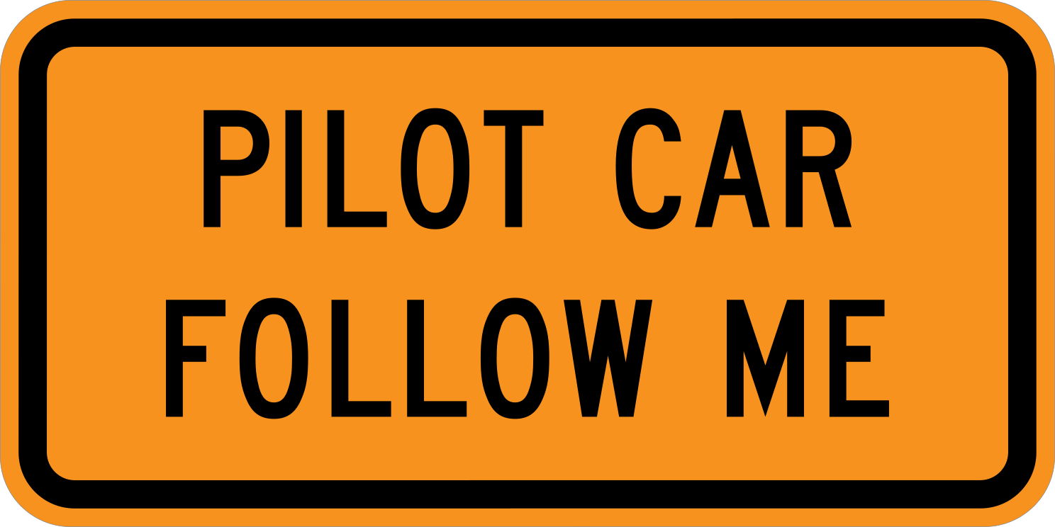 Pilot Car Follow Me Sticker - 50+ Color Options!