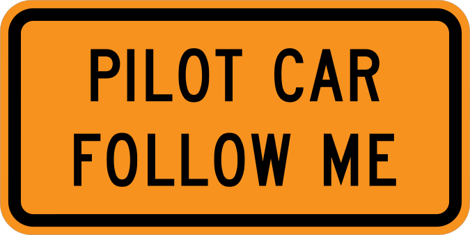 Pilot Car Follow Me Sticker