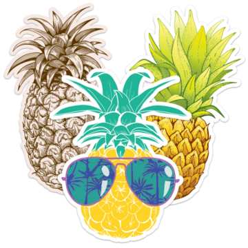 Pineapple Stickers & Decals | Free Shipping