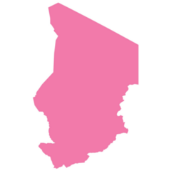 Pink Chad Map Sticker