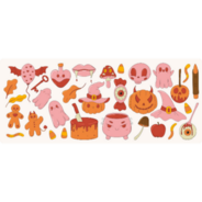 Pink Halloween Sticker Sheet