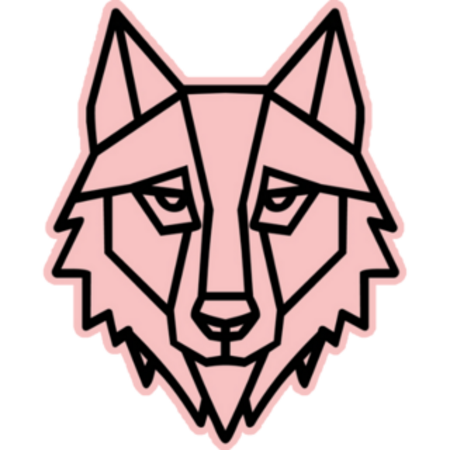Pink Husky Outline Sticker