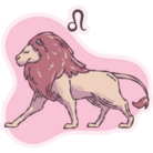 Pink Leo Zodiac Lion Sticker
