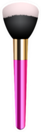 Pink Make-up Brush Sticker