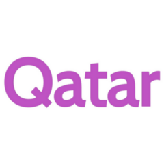 Pink Qatar Lettering Sticker