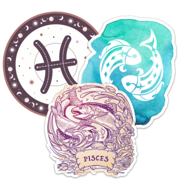 Pisces Zodiac & Astrology Stickers & Car Decals
