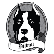 Pitbull Stamp Style Sticker