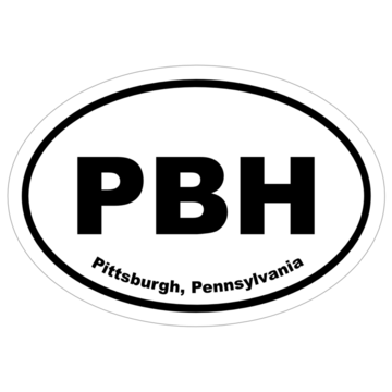 Pittsburgh, Pennsylvania Oval Stickers