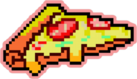 Pixel Art 8-Bit Pizza Sticker