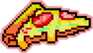Pixel Art 8-Bit Pizza Sticker