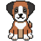 Pixel Art Boxer Sticker