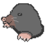 Pixel Art Mole Sticker