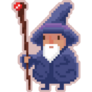 Pixel Cute Wizard Sticker