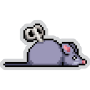 Pixel Mouse Toy Sticker
