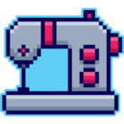 Pixel Sewing Machine Sticker