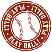 Play Ball Baseball Or Softball Stamp Sticker