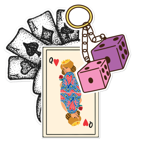 Card, Dice, Diamond Stickers & Decals | Free Shipping