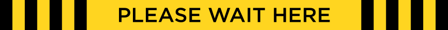 Vibrant, High-Quality Please Wait Here Line Floor Stickers