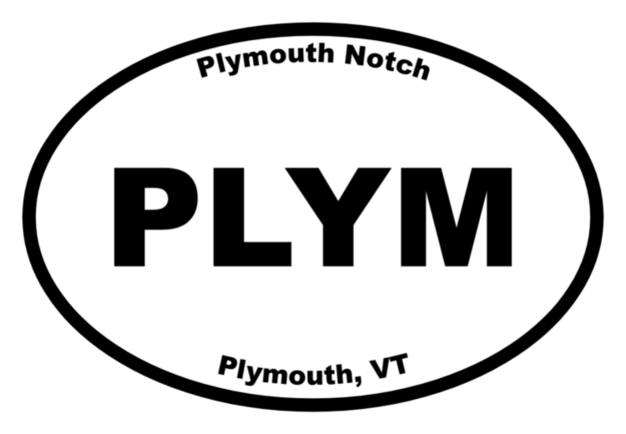 Plymouth Notch Oval Sticker