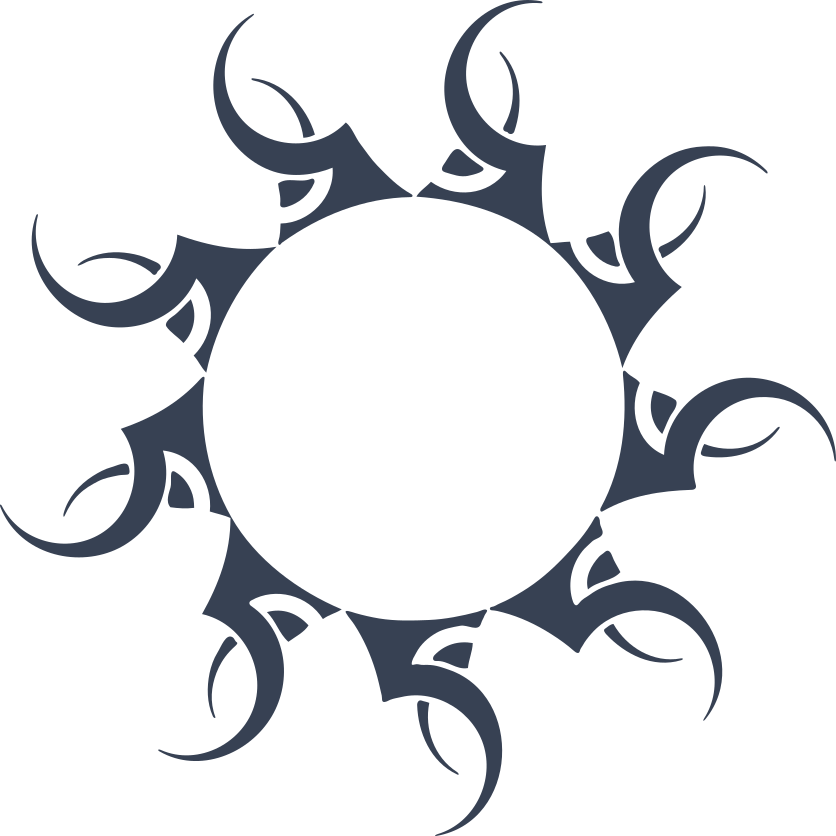 Pointy Sun Sticker - Fast Shipping & No Minimums