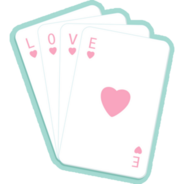 Poker Playing Cards "Love" Sticker