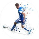 Polygon Soccer Player Sticker