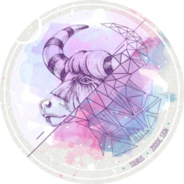 Polygonal Taurus Bull Head Illustration Sticker