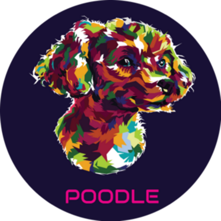 Poodle Pop Art Sticker