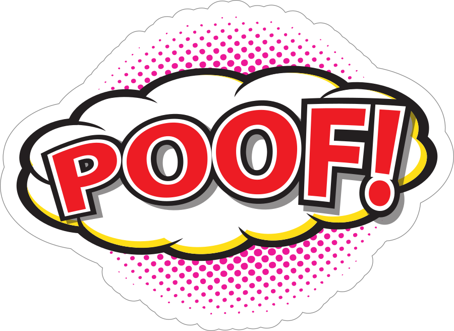 Poof Comic Sticker
