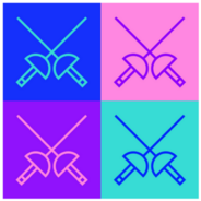 Pop Art Fencing Sticker