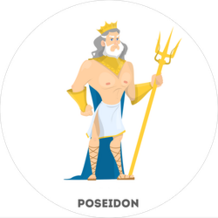 Poseidon Ancient Greek Sticker
