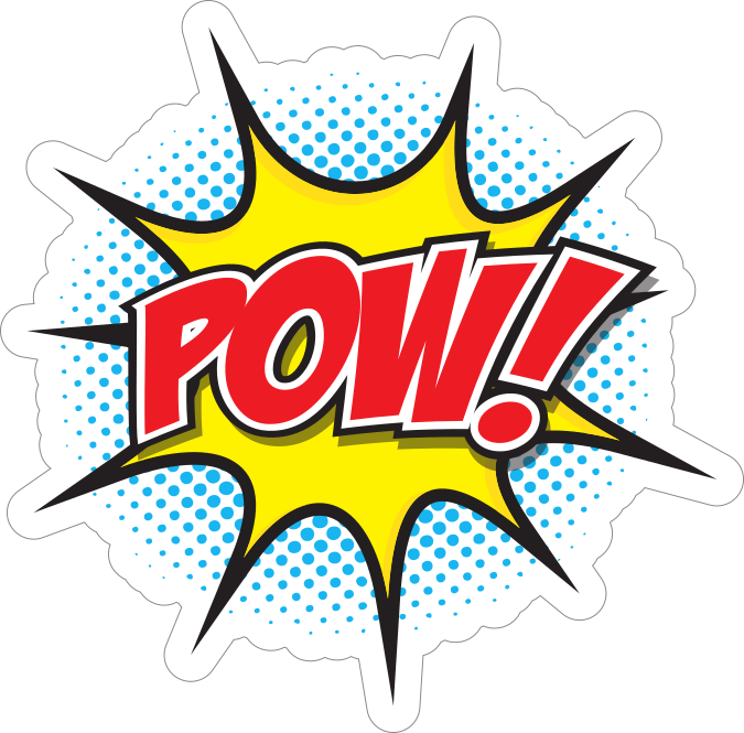 Vibrant, High-Quality Pow Comic Stickers
