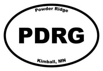 Powder Ridge Oval Sticker
