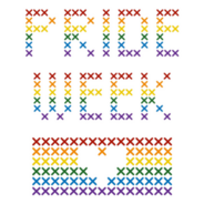 Pride Week Cross Stitch Sticker
