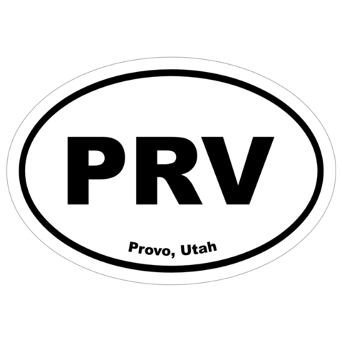 Provo, Utah Oval Stickers