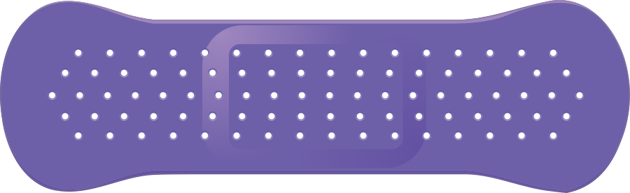 Purple Band Aid Bandage Sticker - 50+ Color Options!