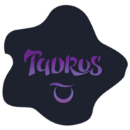 Purple Taurus Lettering Zodiac Sticker
