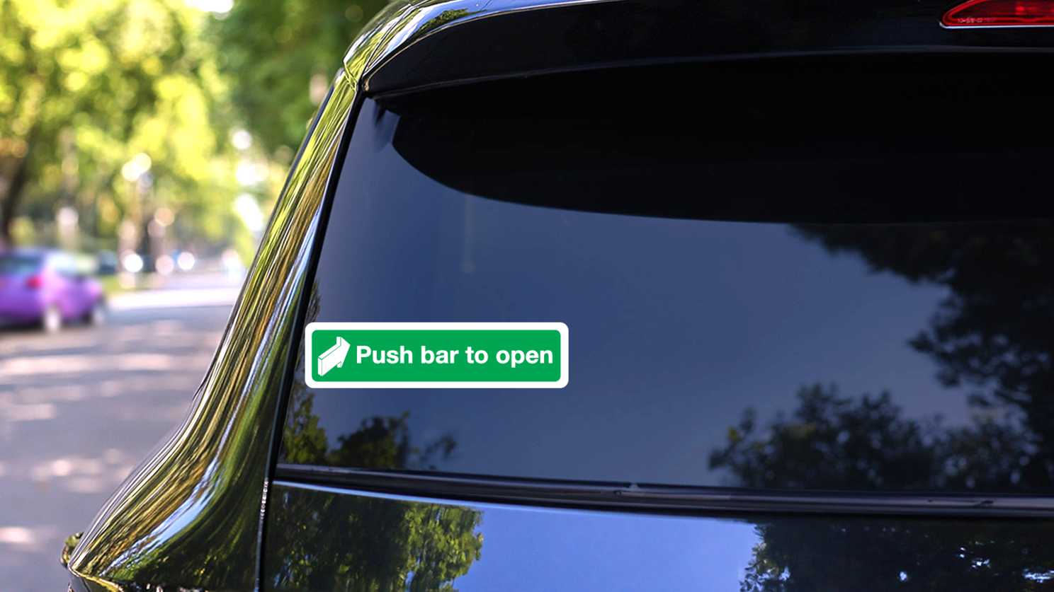 Order Your Push Bar To Open Sign Sticker Today - Free Shipping!