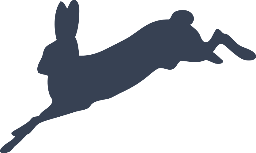 Rabbit Running Sticker - 50+ Colors!