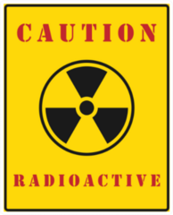 Radioactive Caution Poster Nuclear Radiation Warning Sign Sticker