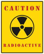 Radioactive Caution Poster Nuclear Radiation Warning Sign Sticker
