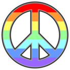 Rainbow Peace Sign Sticker