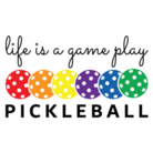 Rainbow Pickleball Game Sticker